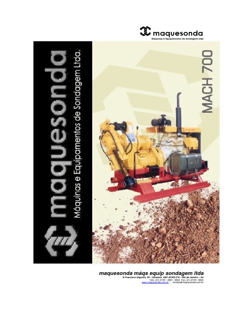 Sonda Rotativa MACH 700: Características e Uso | PDF | Parafuso | Motores