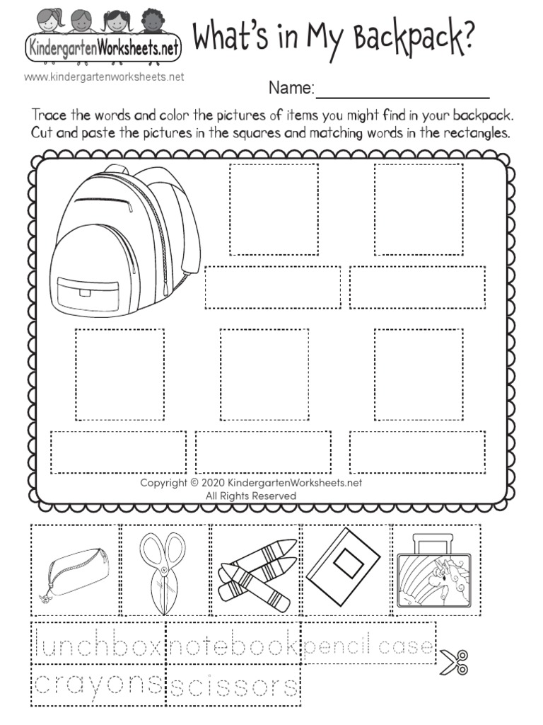 Backpack Worksheet | PDF | Social Science