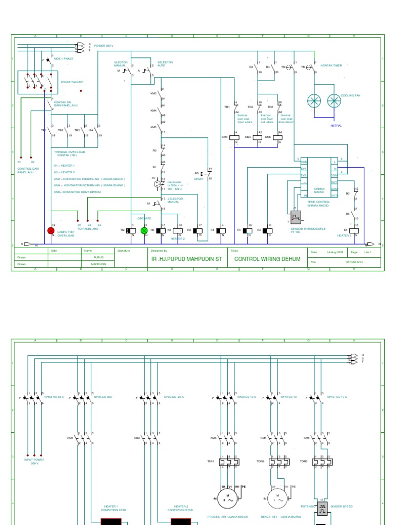 Control Wiring Dehum Dan Ahu Pdf Components Computer Engineering