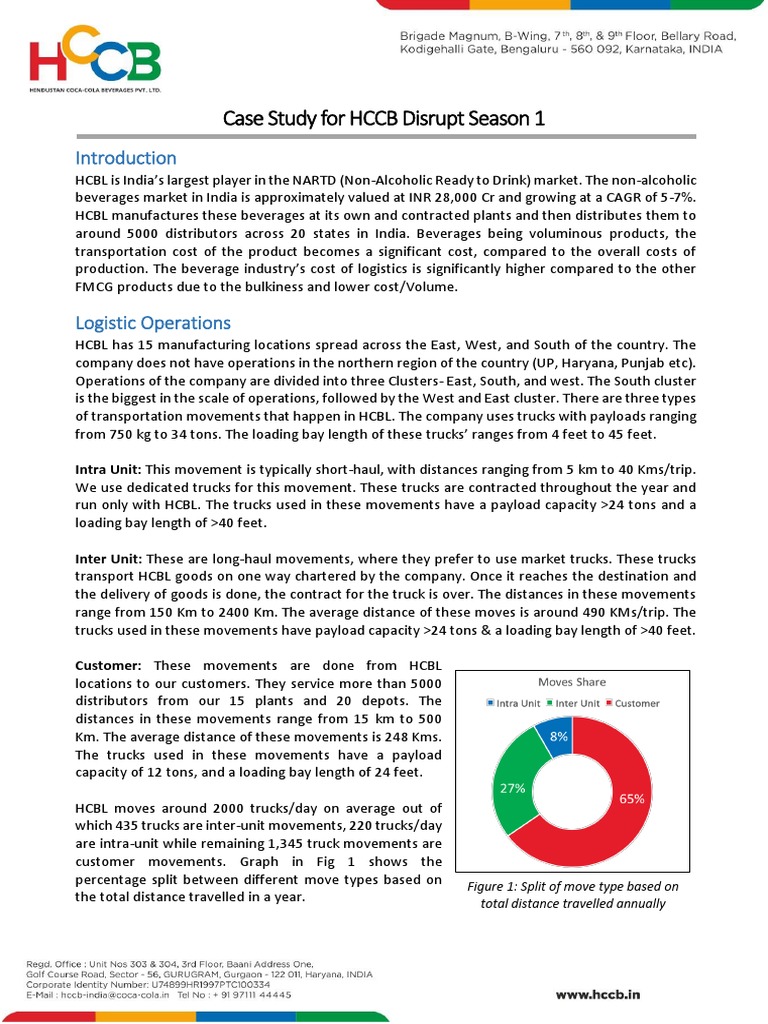 HCCB Logistics Case Study: Fuel & Emissions | PDF | Truck | Transport