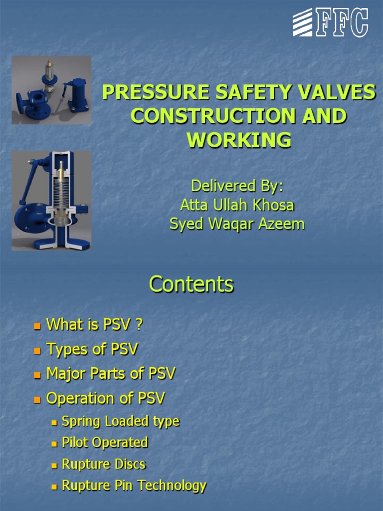 Under Pressure: An In-Depth Look at Pressure Safety Valves | PDF ...