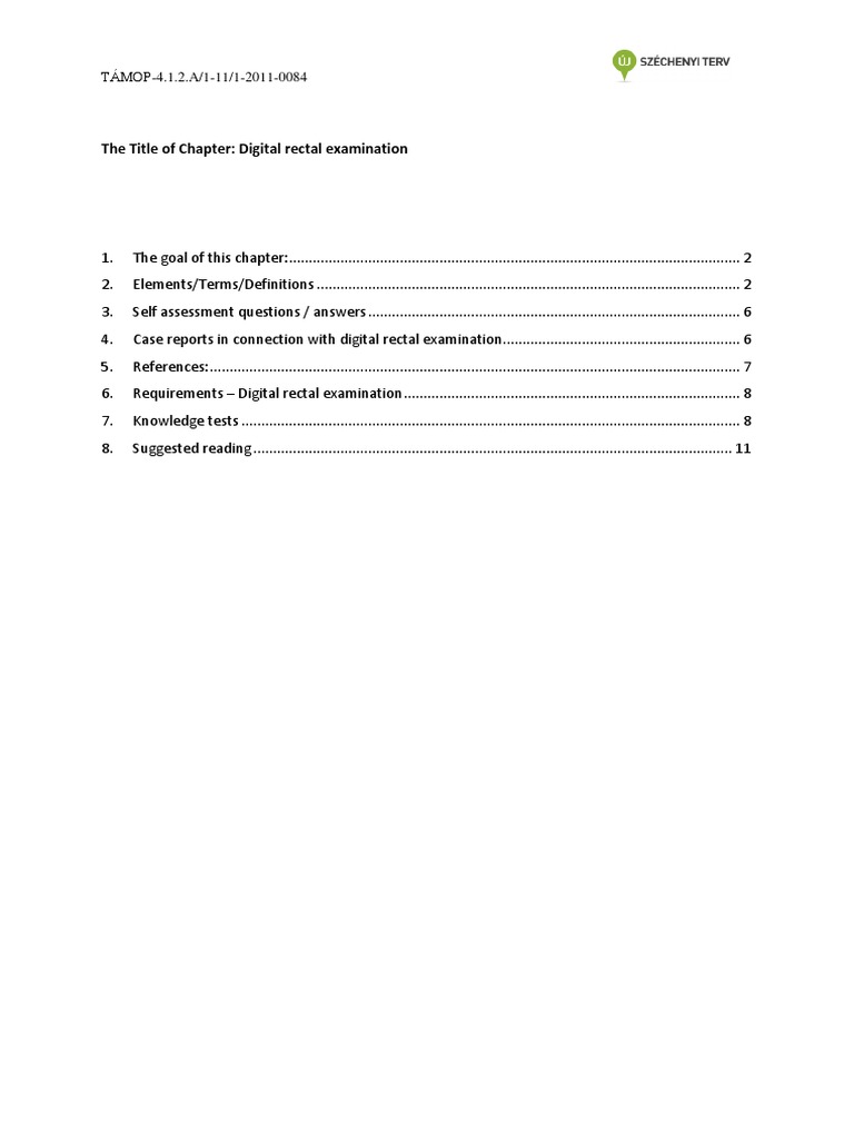 Digital Rectal Examination | PDF | Rectum | Anatomy