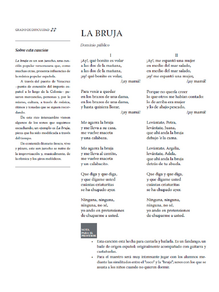 Letra La Bruja | PDF