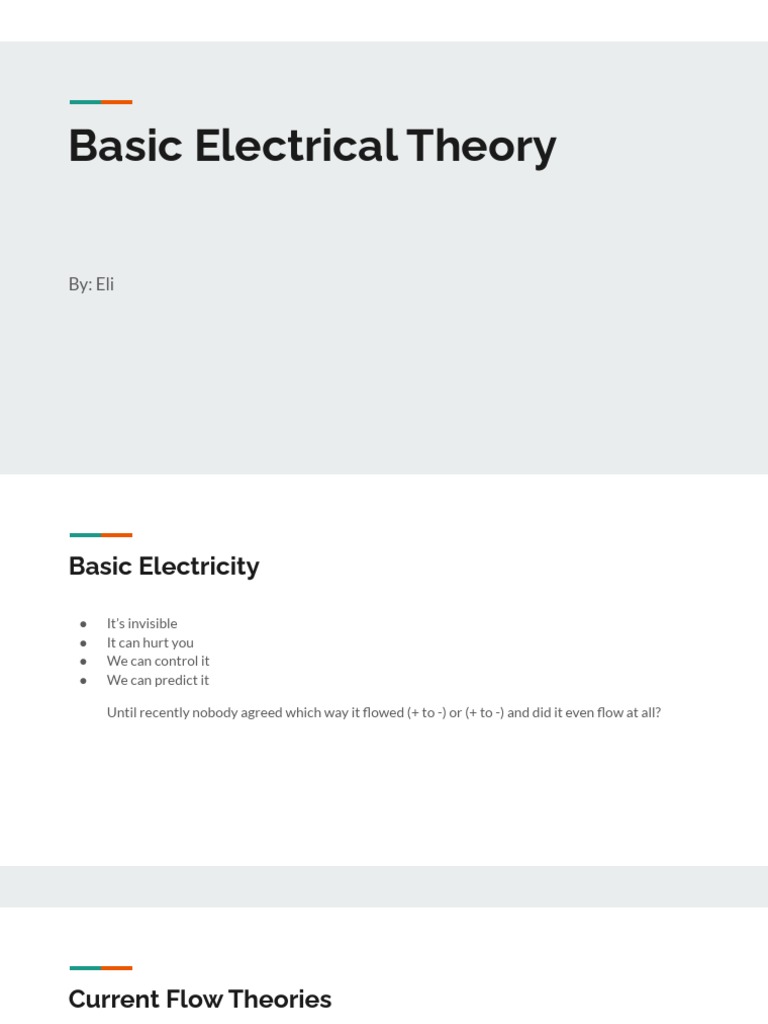 Basic Electrical Theory 2 | PDF | Electrical Resistance And Conductance | Electrical Conductor