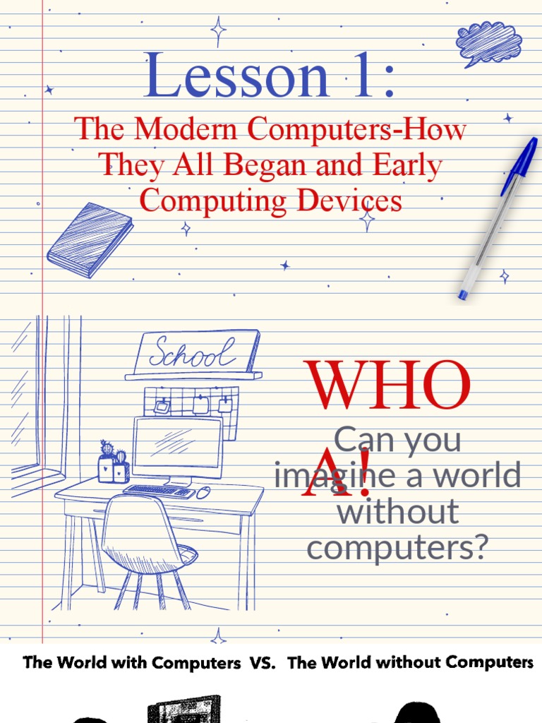 Computer 1stQ Lesson 2 - The Modern Computers-How They All Began and ...