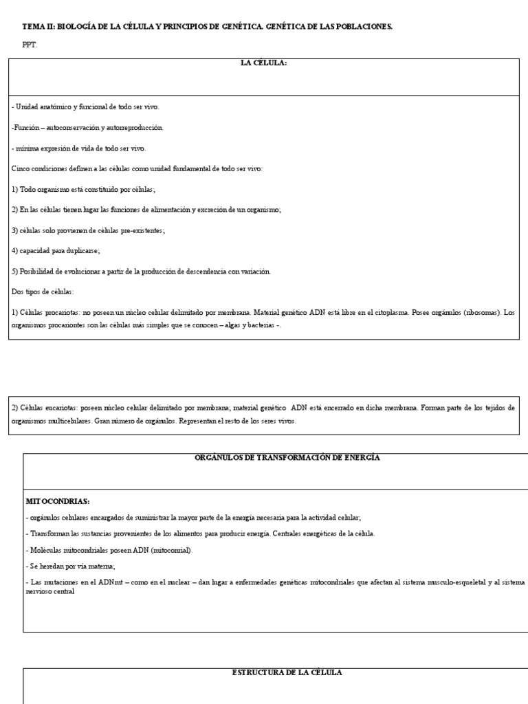 Resumen Bioantropología Tema II | PDF | Gene | Adn