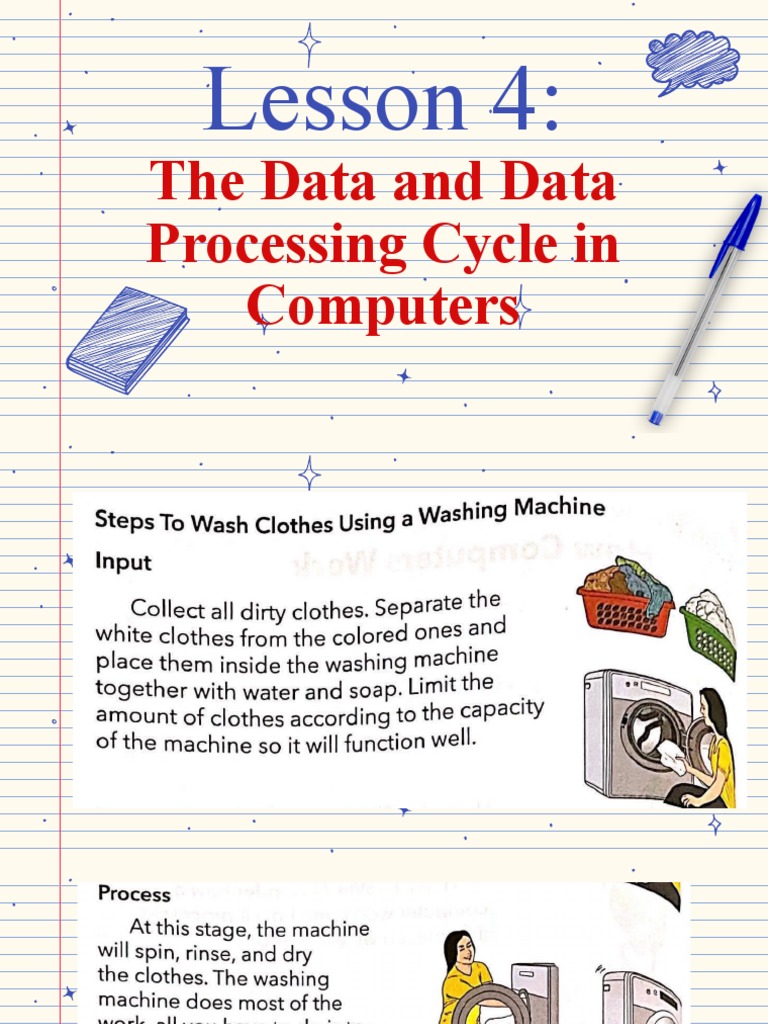 Computer 1stQ Lesson 4 - The Data and Data Processing Cycle in Computers | PDF | Career & Growth ...