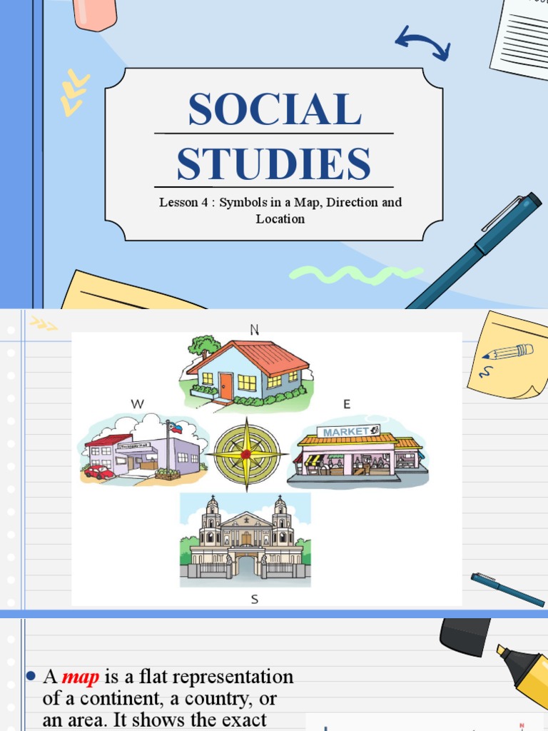 Social Studies 1stQ Lesson 4 - Symbols in A Map, Direction and Location ...