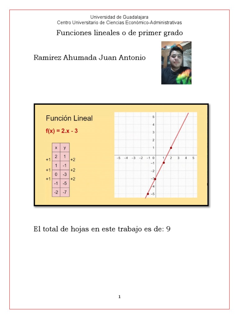 Funciones Lineales o de Primer Grado | Descargar gratis PDF | Función ...