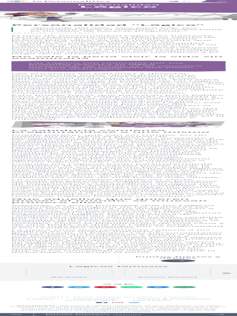 Personalidad "Lógico" (INTP) 16personalities | PDF