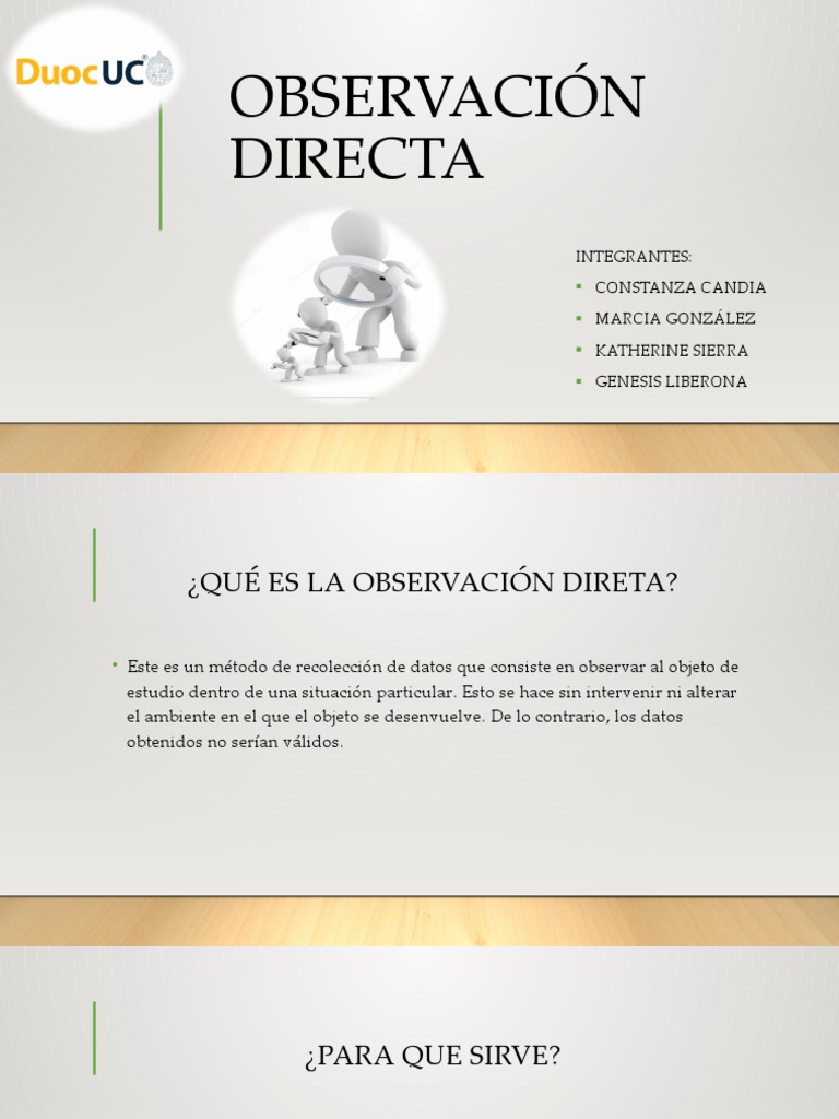 Observación Directa | PDF