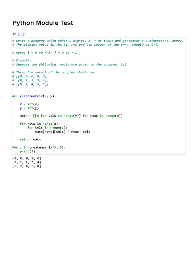 Python - Module Test - Jupyter Notebook | PDF | Information Technology ...
