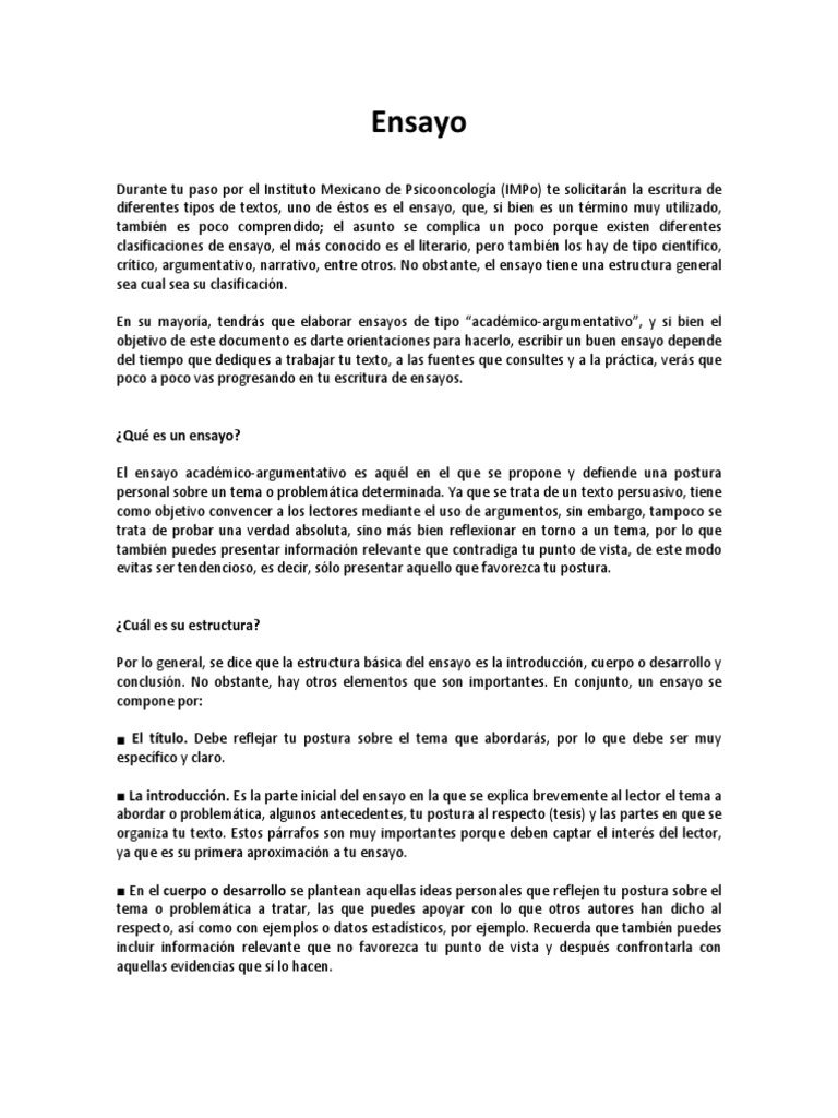 Como Hacer Un Ensayo | PDF | Ensayos | Diccionario