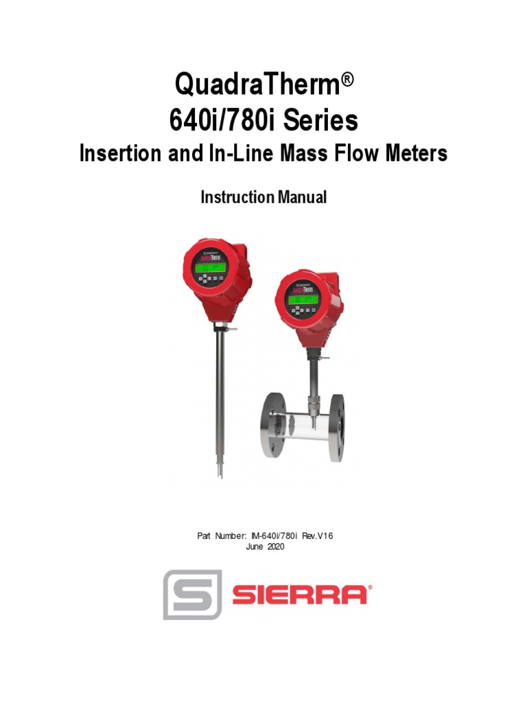 640i 780i Instruction Manual | PDF | Flow Measurement | Menu (Computing)