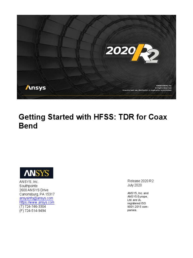 HFSS TDR For Coax Bend | PDF | License | Coaxial Cable
