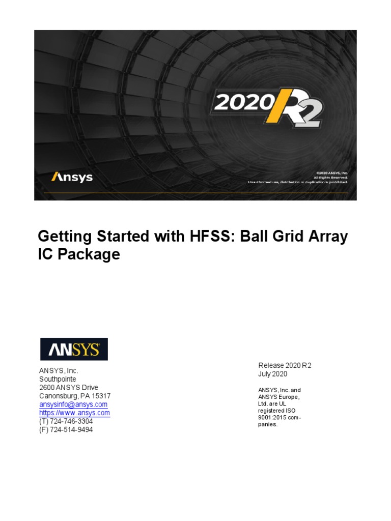 HFSS A Ball Grid Array IC Package | PDF | Menu (Computing) | License