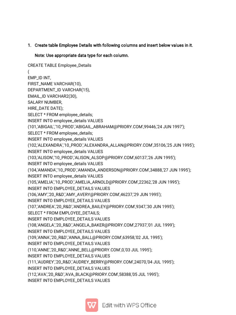SQL Q A | PDF | Databases | Software