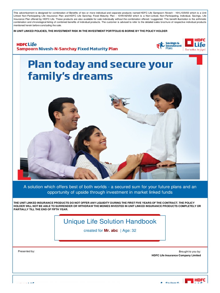 Unique Life Solution Handbook | PDF | Insurance | Life Insurance