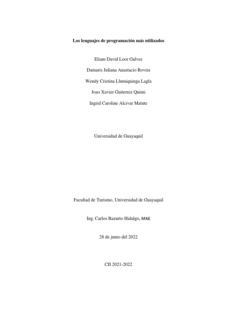 Los lenguajes de programación más utilizados | PDF | HTML | C Sharp (lenguaje de programación)