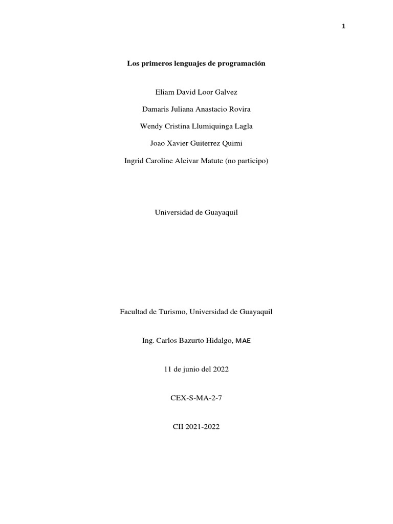 Los Primeros Lenguajes de Programació-Grupal | PDF | Perl | Lenguaje de ...