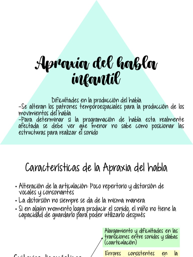 Tratamiento de Apraxia del Habla Infantil | PDF | Fonema | Neurociencia