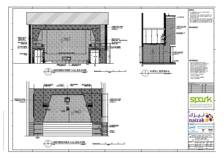 Auditorium Front Wall Elevation: Partial Section-G | PDF | Queensland ...