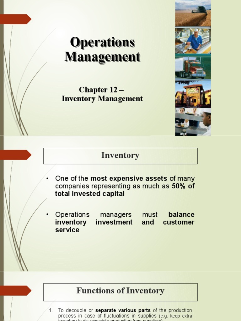 OM CH 12 Heizer Inventory MGT | PDF | Inventory | Management Accounting