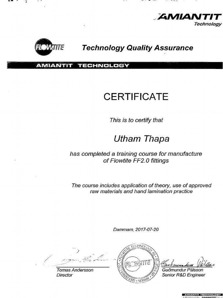 QC-certificate of Uttam | PDF