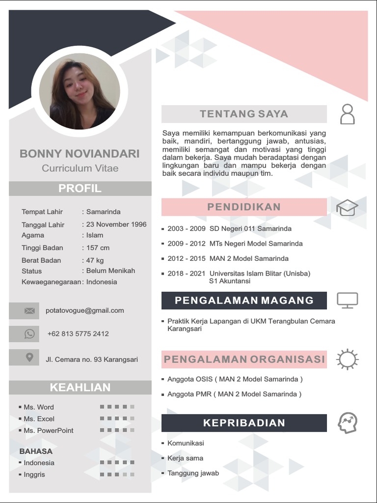 CV Terbaru Bonny | PDF