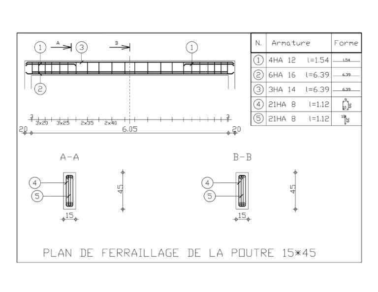 Ferraillage Poutre Bton 4M