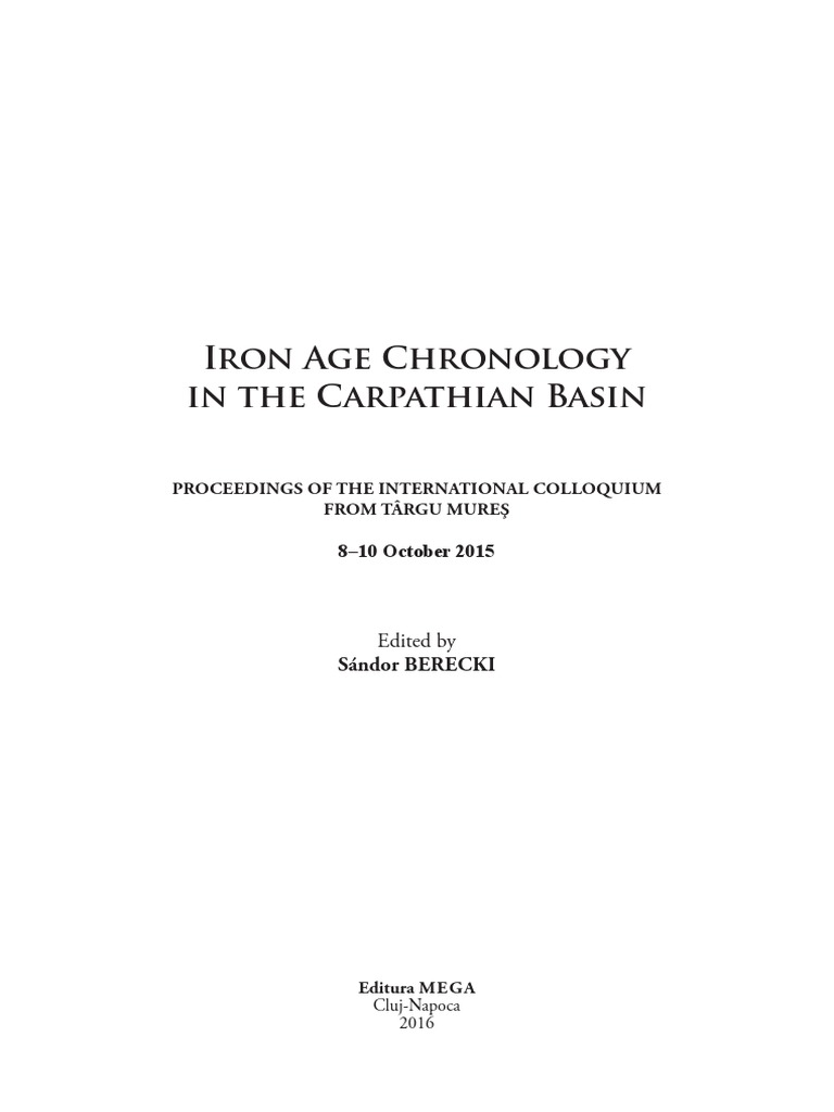 Basarabi and Ferigile Finds On The Border Between The Carpatian Basin ...