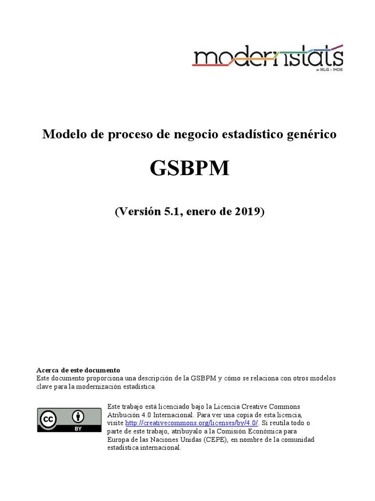 GSBPM Esp | PDF | Estadísticas | Procesos de negocio