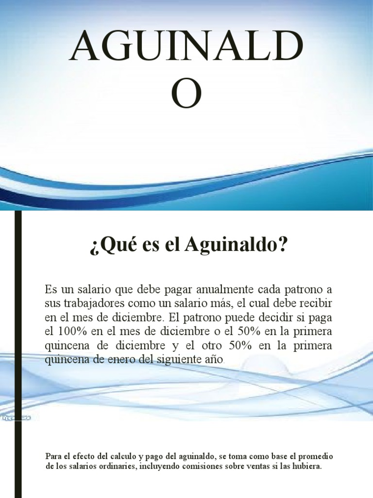 Cálculo del Aguinaldo Laboral | PDF