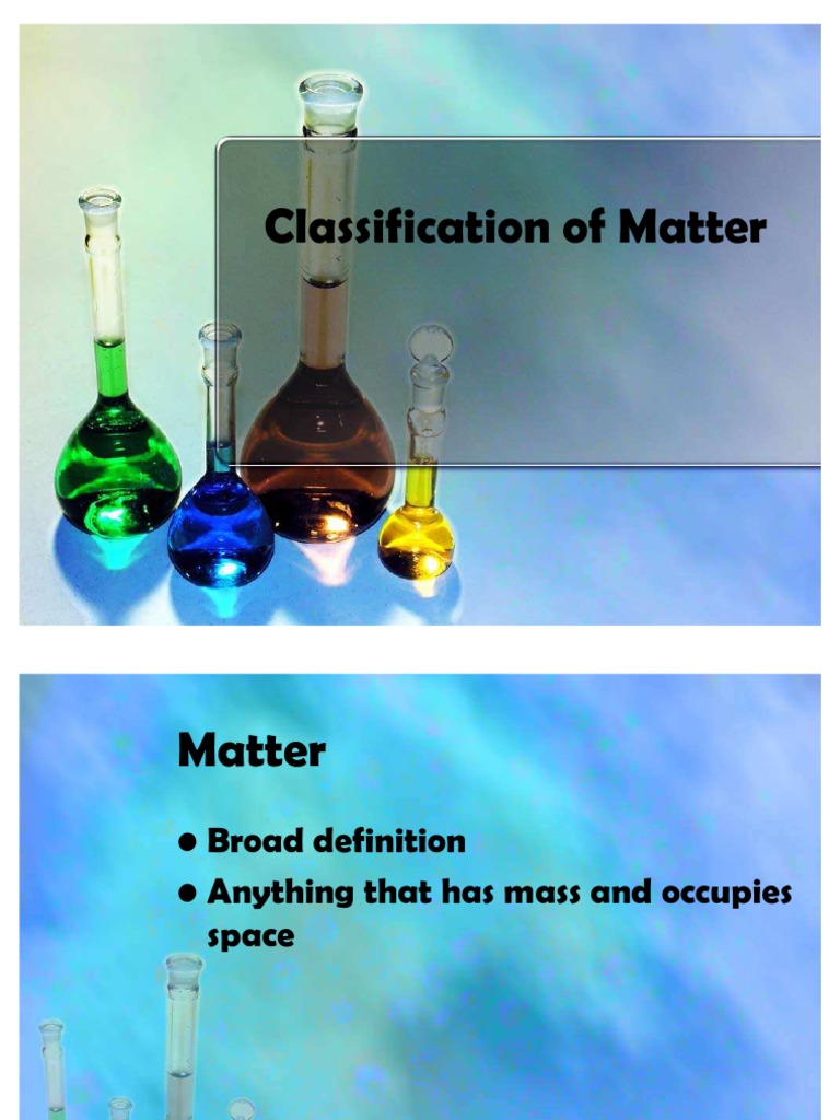 3 Classification of Matter | PDF