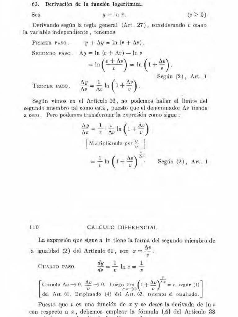 Derivación Logarítmica 1 | PDF | Derivado | Logaritmo