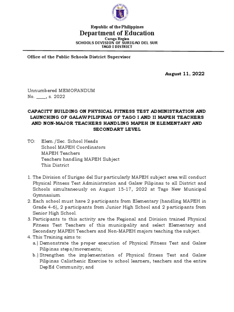 District Memorandum | PDF