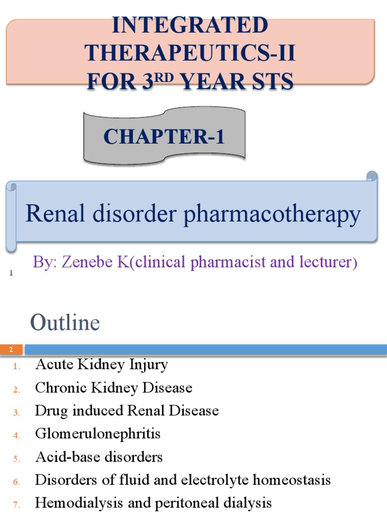 Integrated Therapeutics-Ii For 3 Year STS: Chapter-1 | PDF | Kidney | Organ (Anatomy)