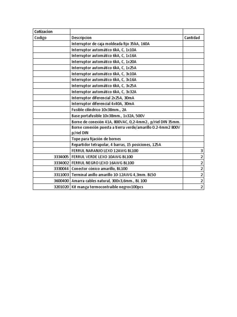 Cotizacion LEXO | PDF