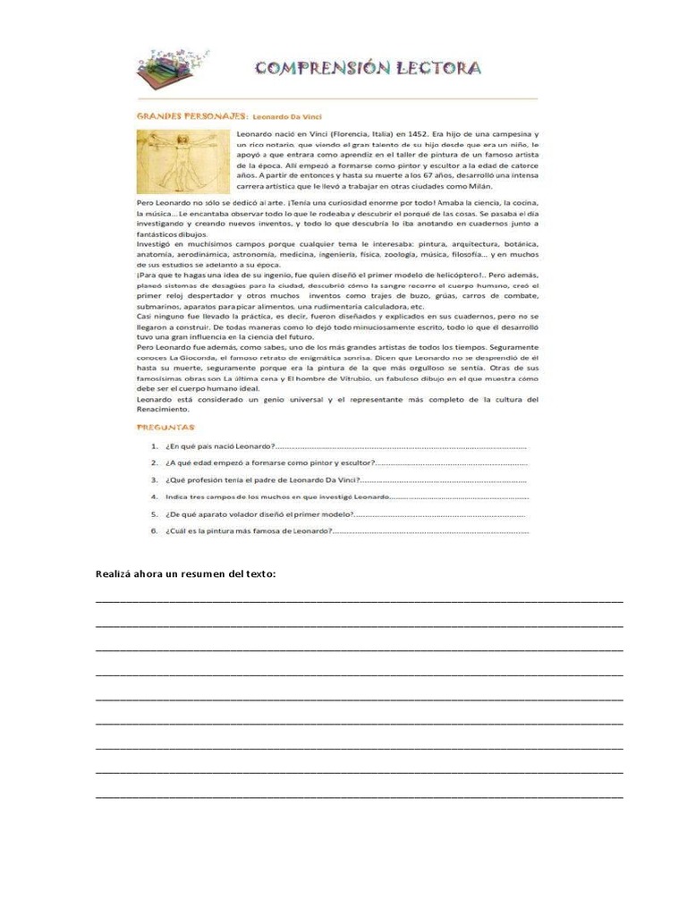 Comprensión Lectora 5to Grado | PDF