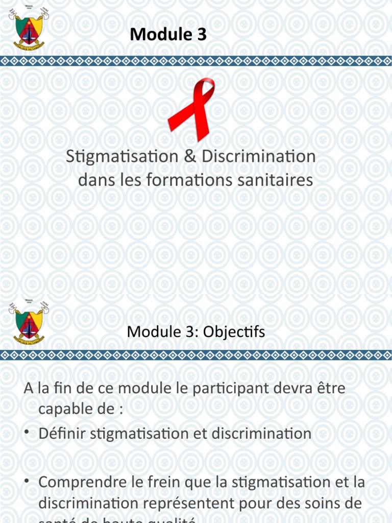 Module - 3 - Stigma & Descrimination in Health Care Setting - French ...