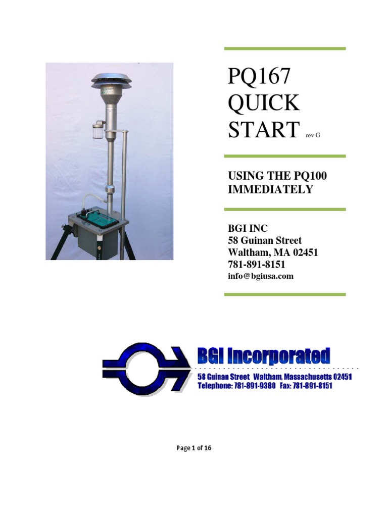 PQ167 Quick Start: Using The Pq100 Immediately | PDF | Computer File | Software