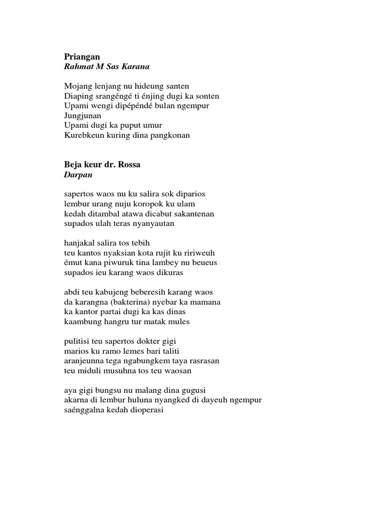 SAJAK SUNDA KEUR LATIHAN Edit | PDF