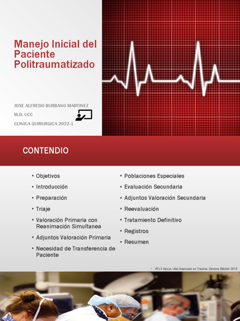 Manejo Inicial Paciente Politraumatizado | PDF | Reanimación ...