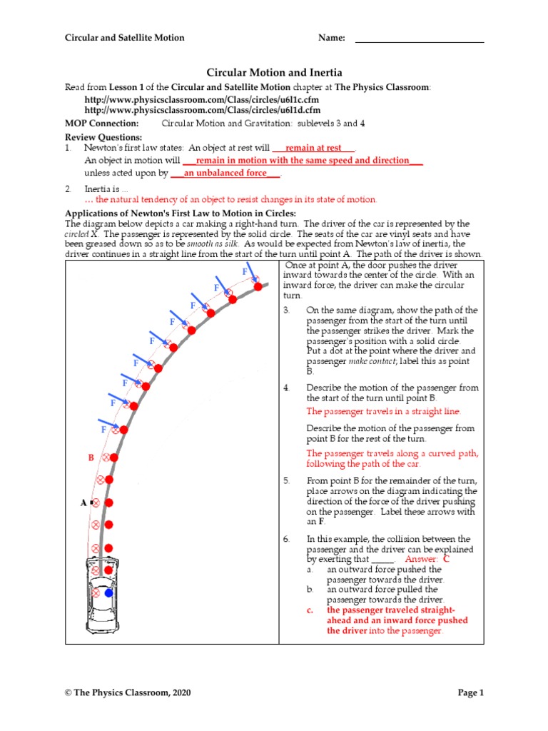 Circular Motion and Inertia | PDF | Force | Inertia