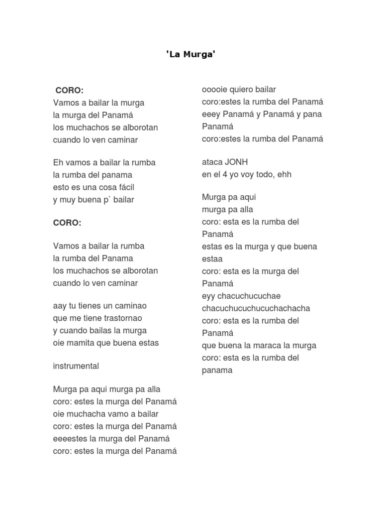 La Murga de Panama | PDF