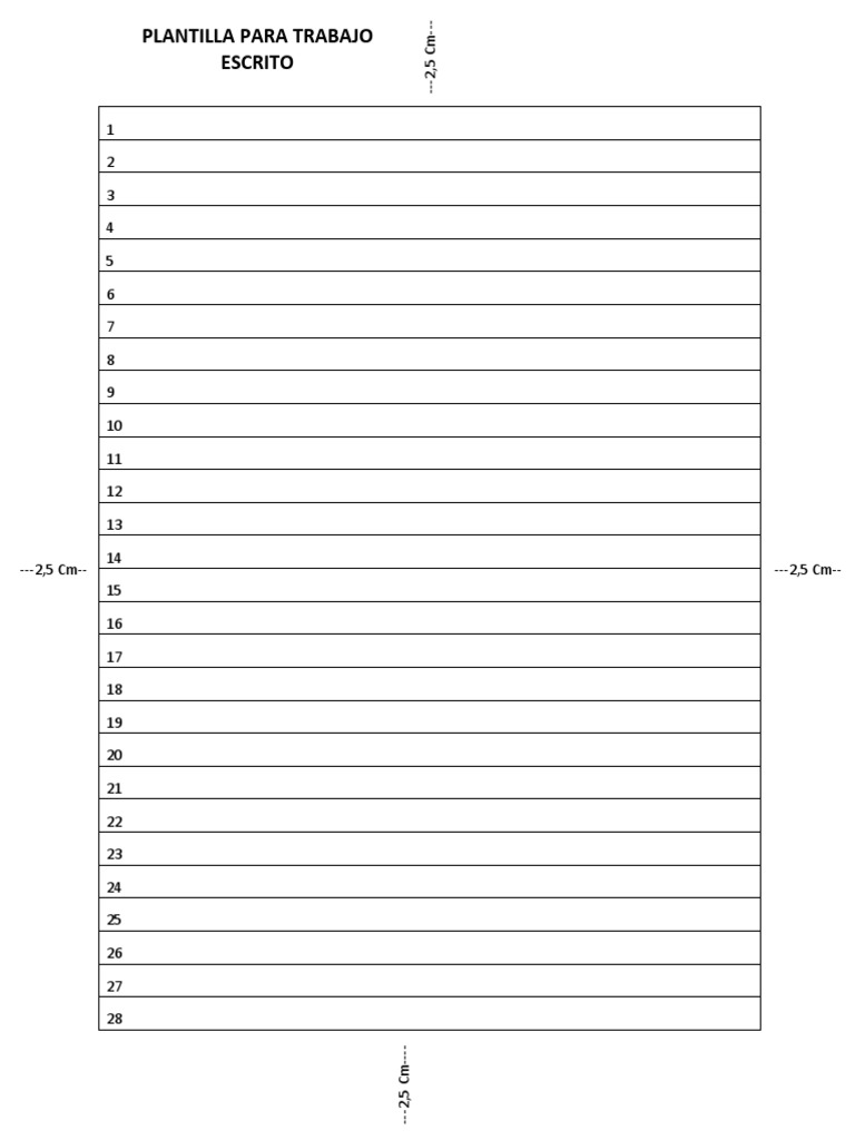 Plantillas Con Medidas Trabajo Escrito, Portada y SubPortada | PDF