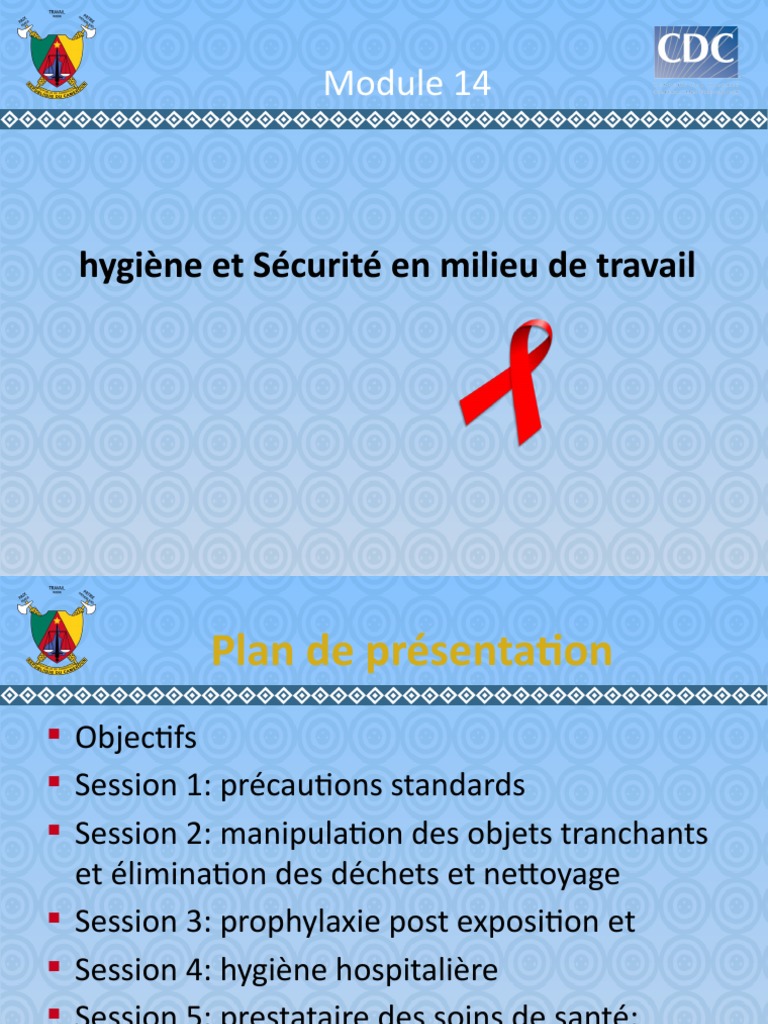 Module - 14 Hygiène Et Sécurité en Milieu de Travail | PDF | Hygiène ...