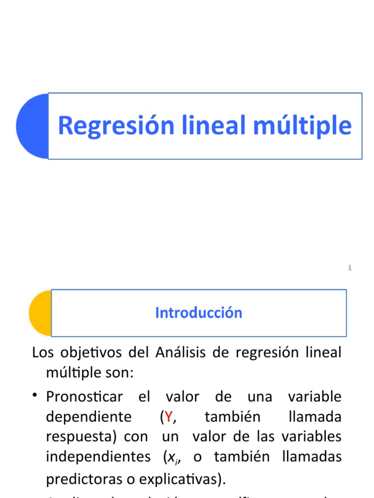 Regresión Lineal Multiple | PDF | Regresión lineal | Análisis de regresión