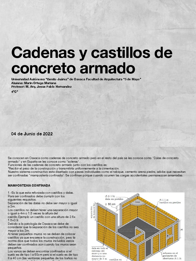 Dalas y Castillos de Concreto Armado | PDF | Hormigón | Concreto reforzado