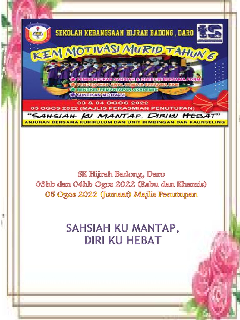 Tentatif Majlis Perasmian Penutupan 05.08.2022 | PDF